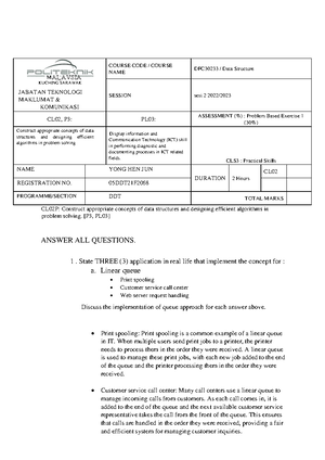 DATA Structure Project Report - DATA STRUCTURE : DFC PROJECT REPORT GROUP MEMBERS: 1. MUHD ...