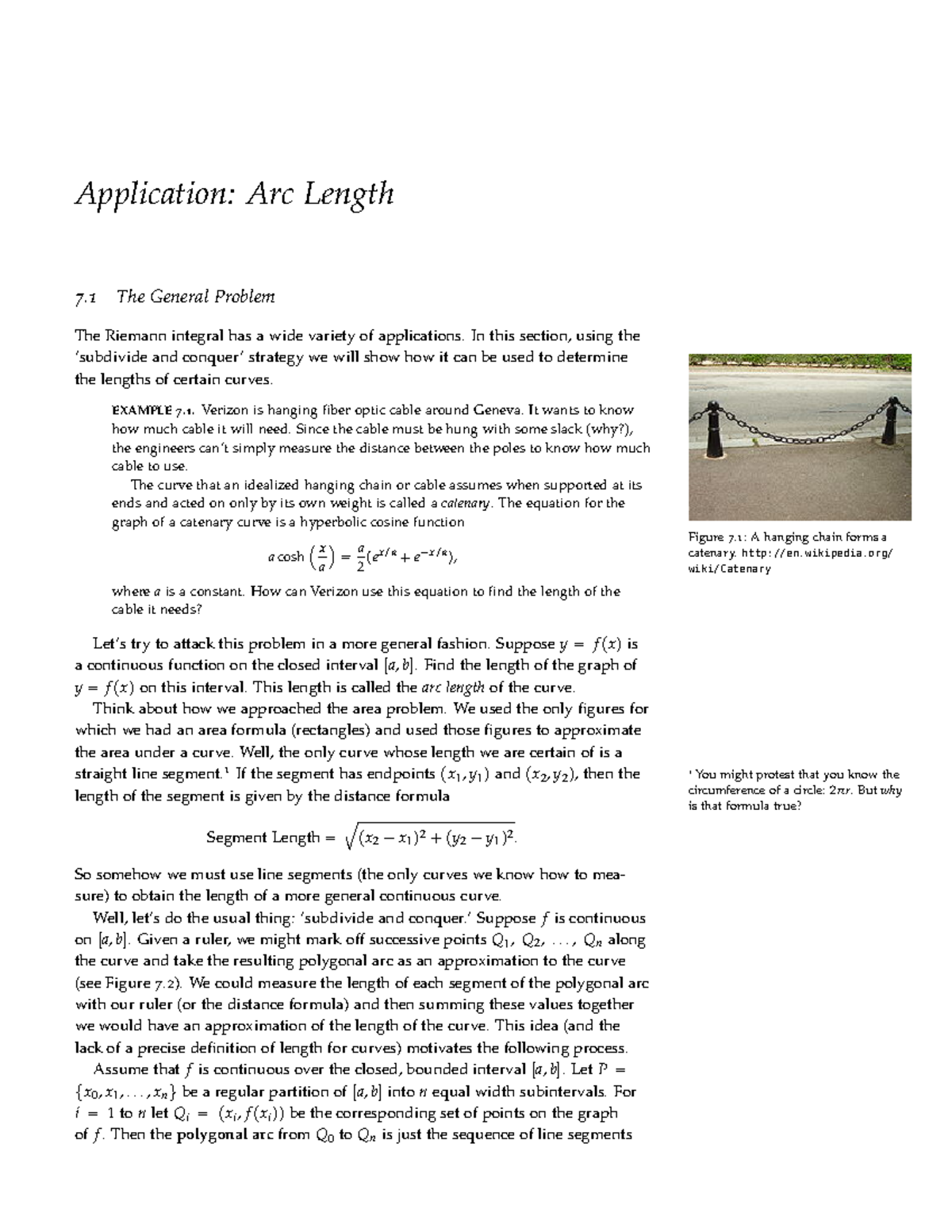 Arc Length - Math 131 - Application: Arc Length 7 The General Problem ...