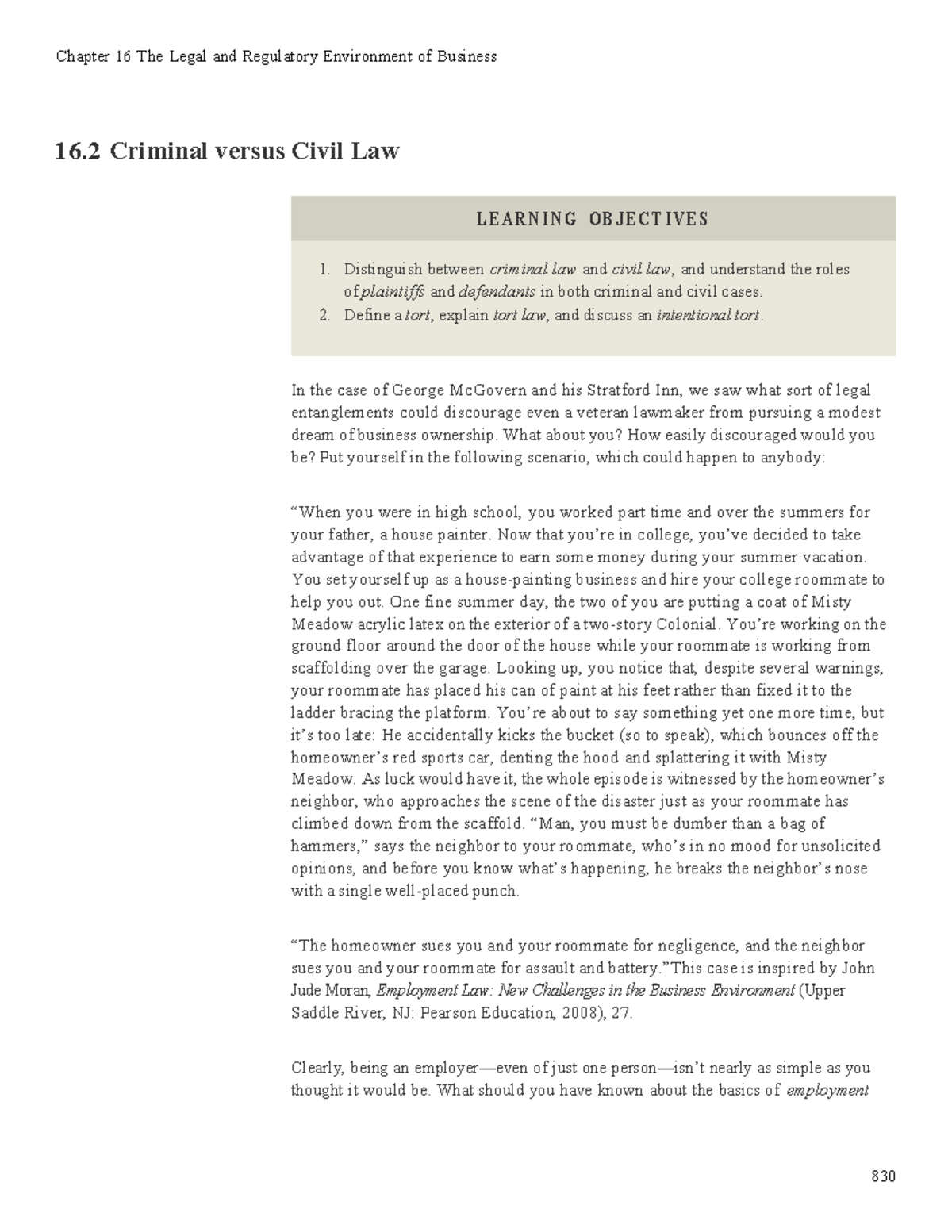 Law and the Legal System - 830 Distinguish between criminal law and ...