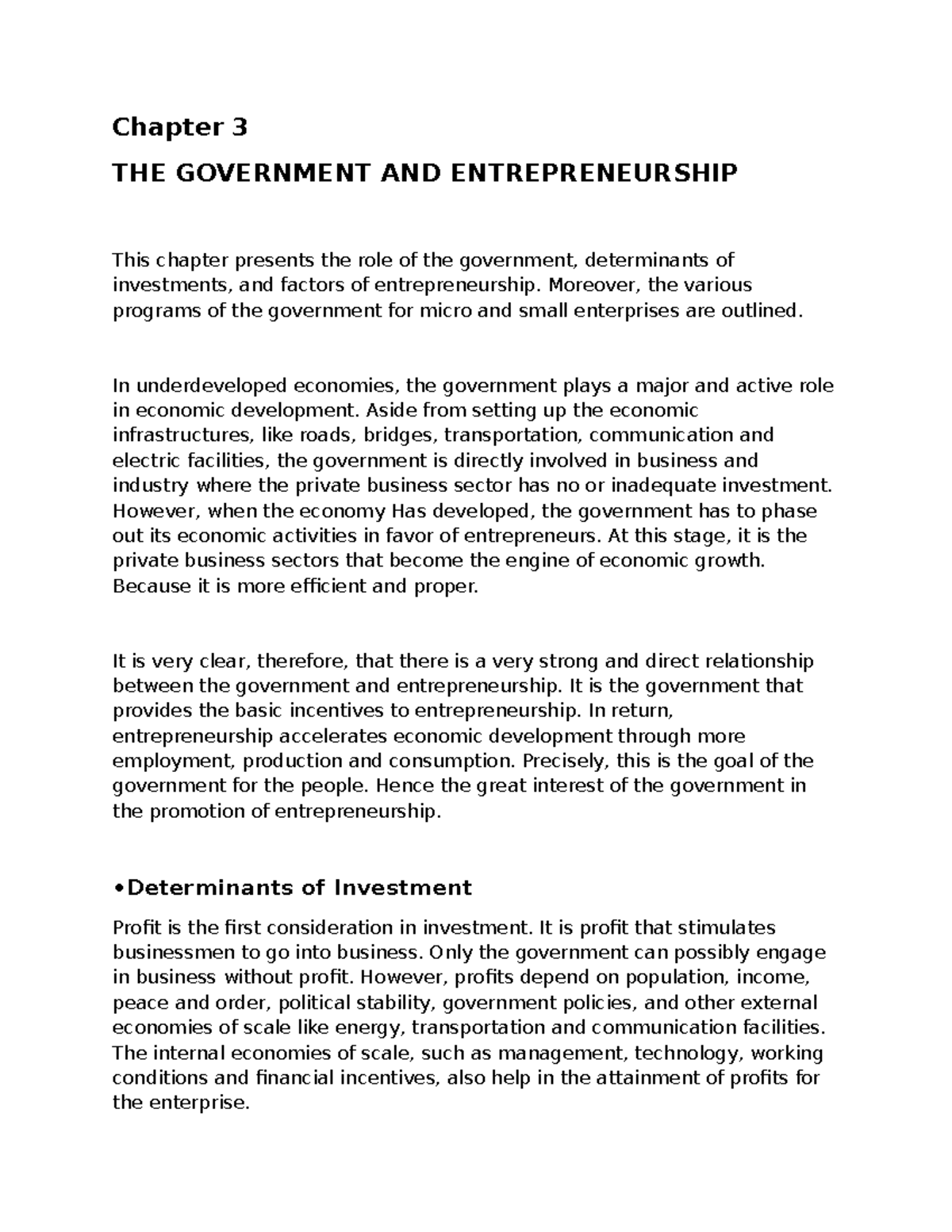 Government-and- Entrepreneurship - Chapter 3 THE GOVERNMENT AND ...