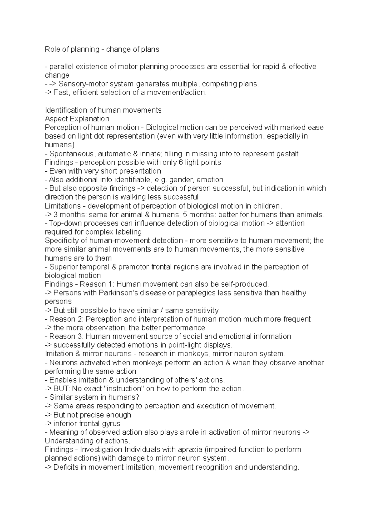 Role of planning - Introduction To Psychology - Role of planning ...