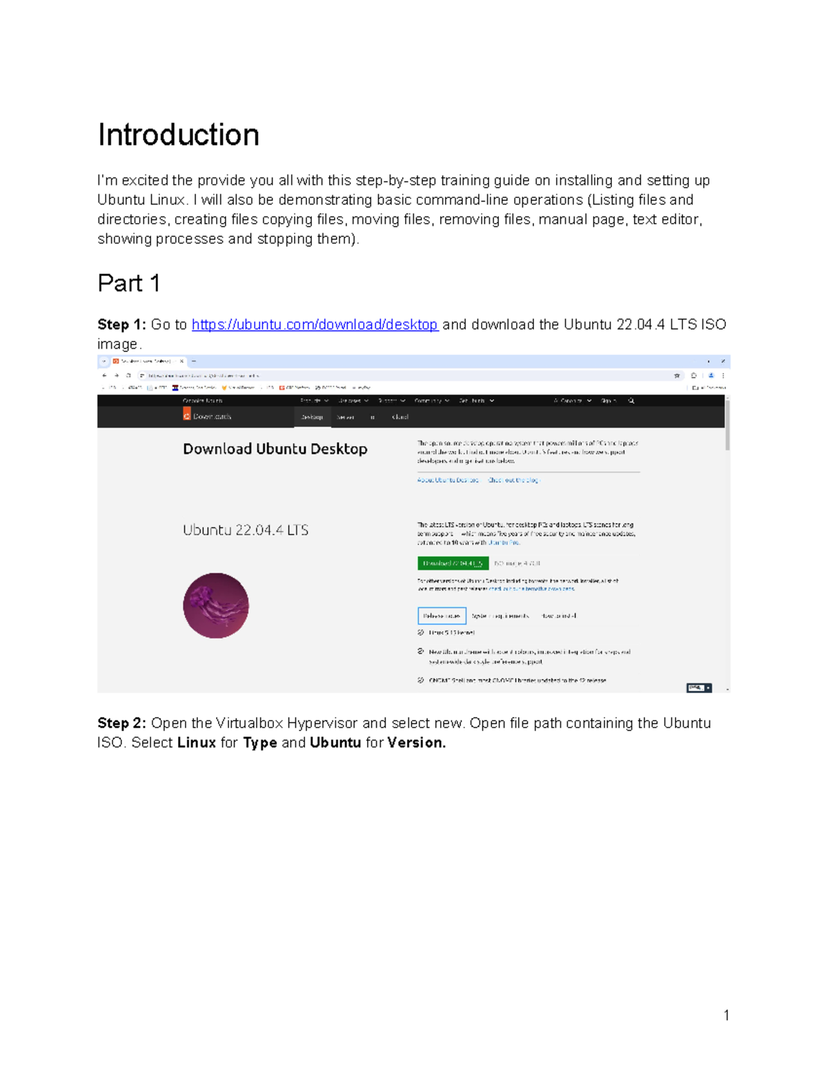 Training Guide - Introduction I’m excited the provide you all with this ...