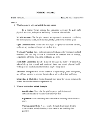 Module 2 section 3 - lksngkl - Module 2 Section 3 Name: V REG: RA Task ...