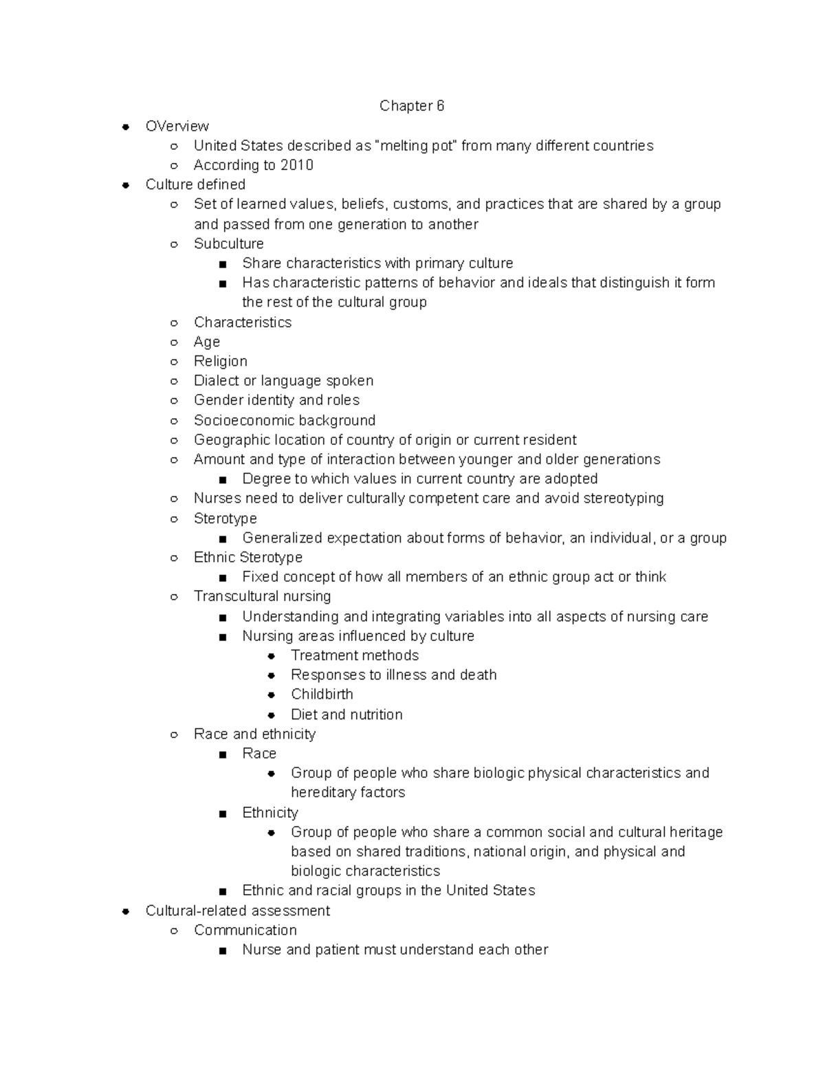 Chapter 6 Notes to Study - Chapter 6 OVerview United States described ...