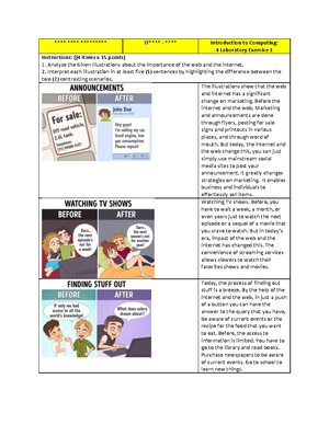 05 Laboratory Exercise 1 - IT Laboratory Exercise Logical Network Architecture Objective: At the ...