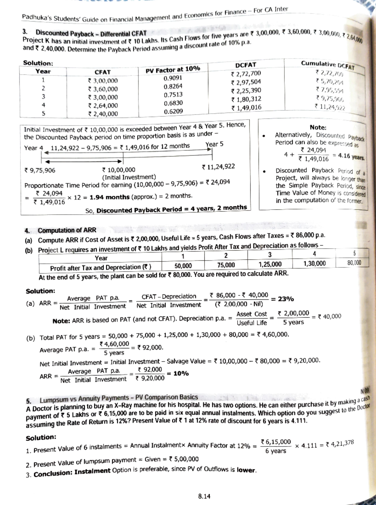 Capital budgeting - cmfnm - For CA Inter Padhuka's Students' Guide on ...