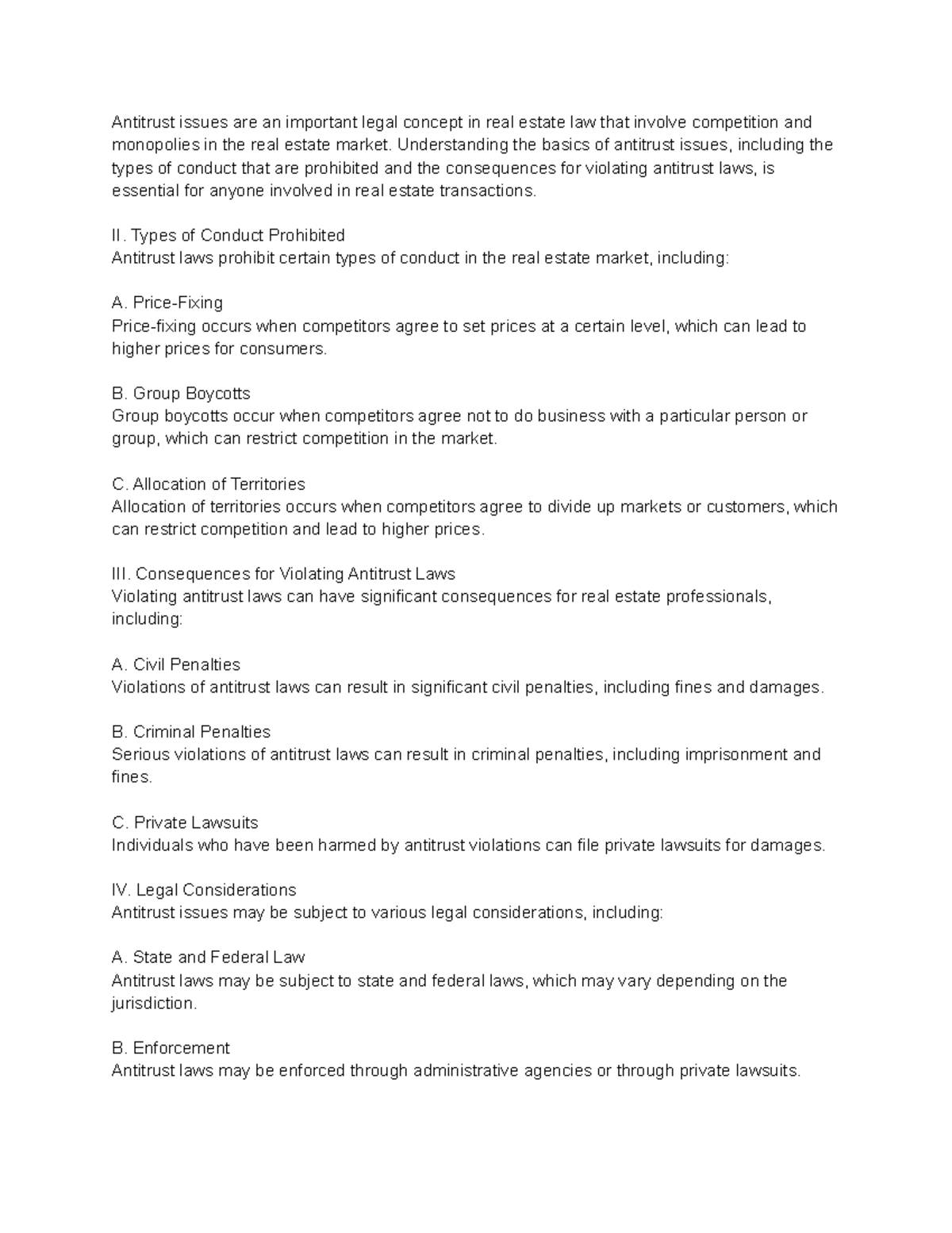 Antitrust Issues - Understanding the basics of antitrust issues ...