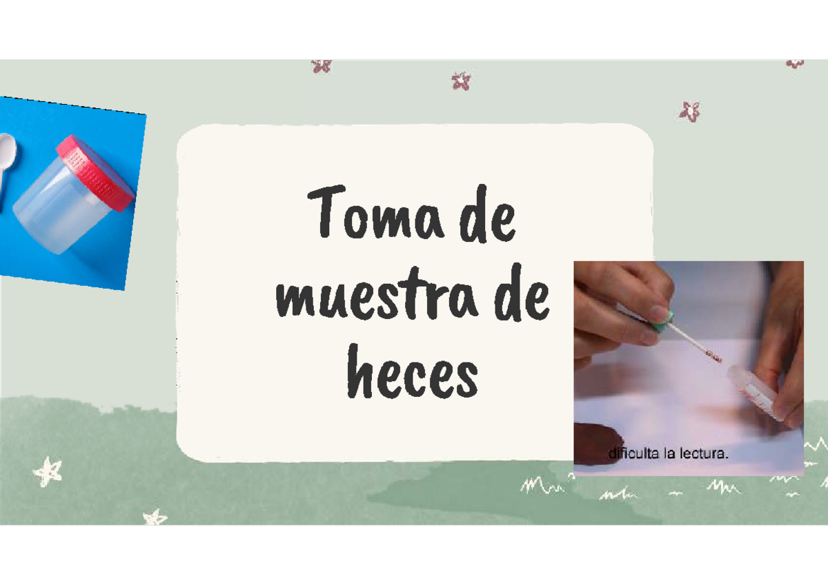 Muestras de heces - TECNICAS DE EXTRACCION - Toma de muestra de heces ...