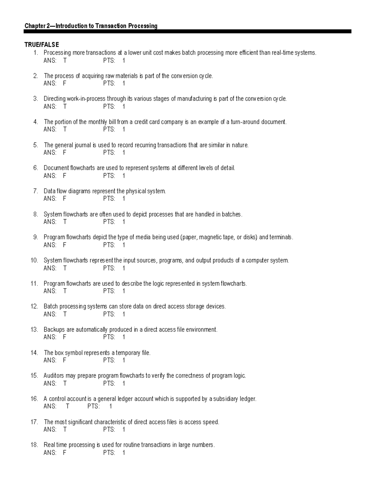 ACCOUNTING INFORMATION SYSTEM - Chapter 2—Introduction to Transaction ...