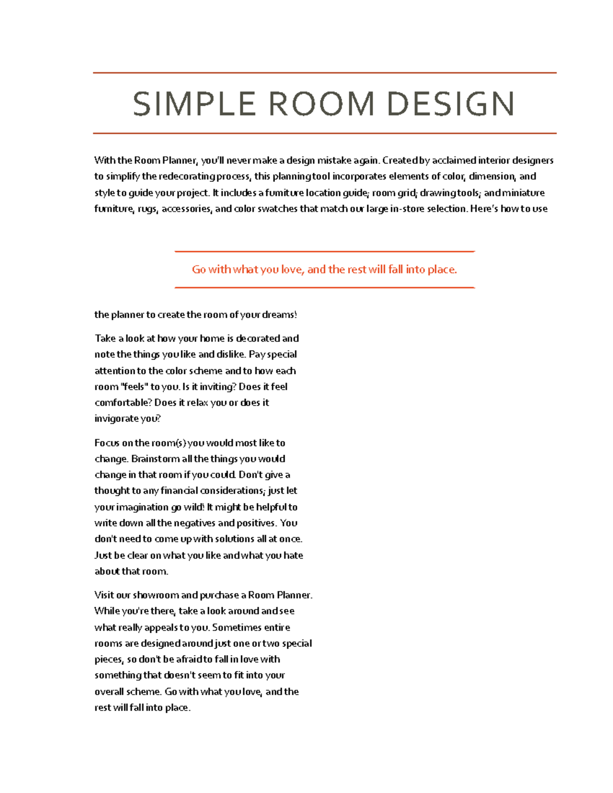 My Compatible - tài liệu ôn tập - SIMPLE ROOM DESIGN With the Room ...