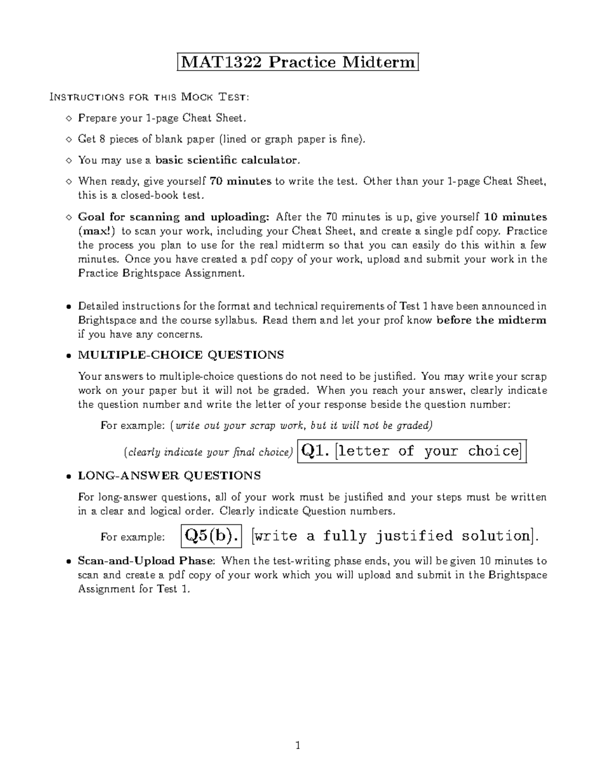 Practice Mid1 with solutions - MAT1322 Practice Midterm Instructions ...