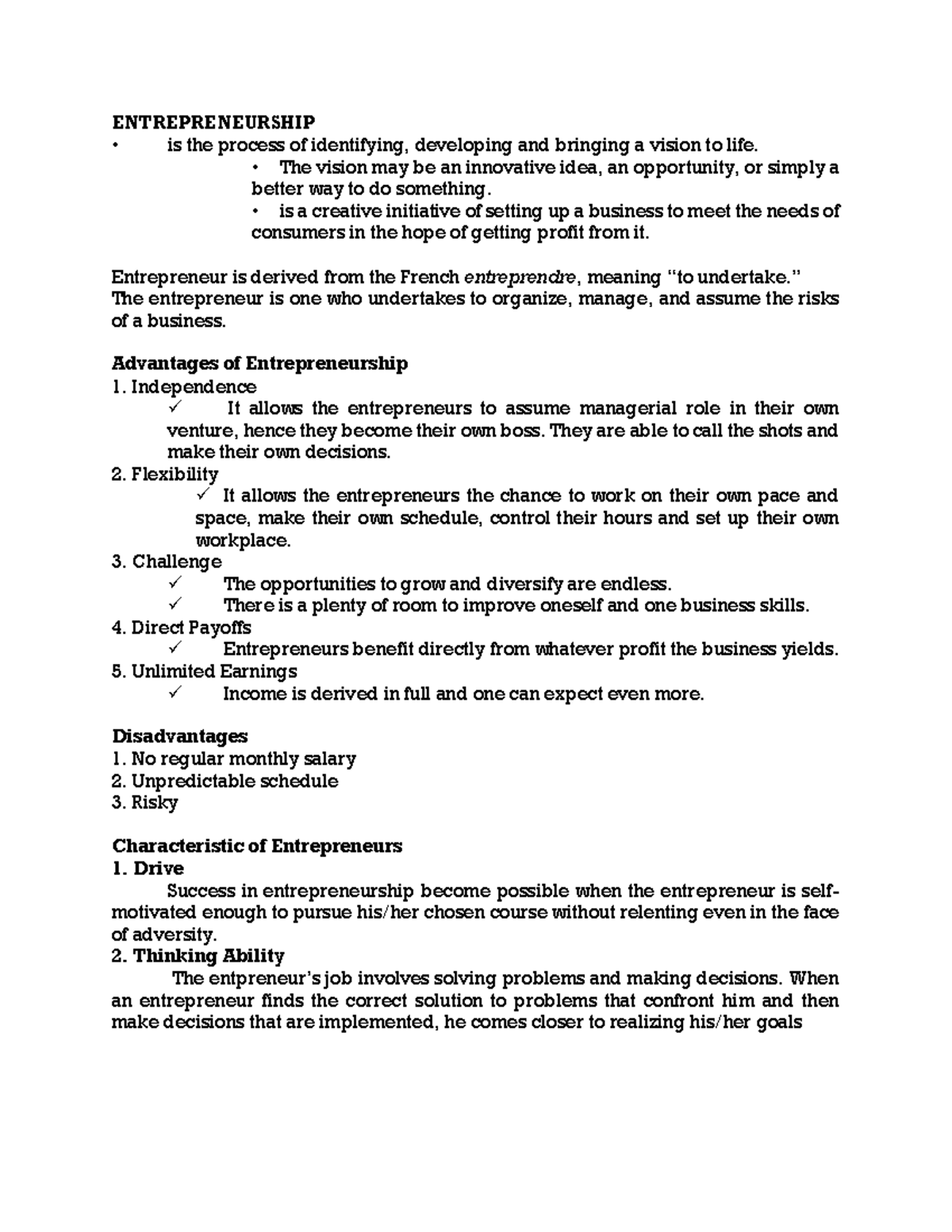 Hand-outs in Entrepreneurship 01, Guides and Tips - ENTREPRENEURSHIP is ...