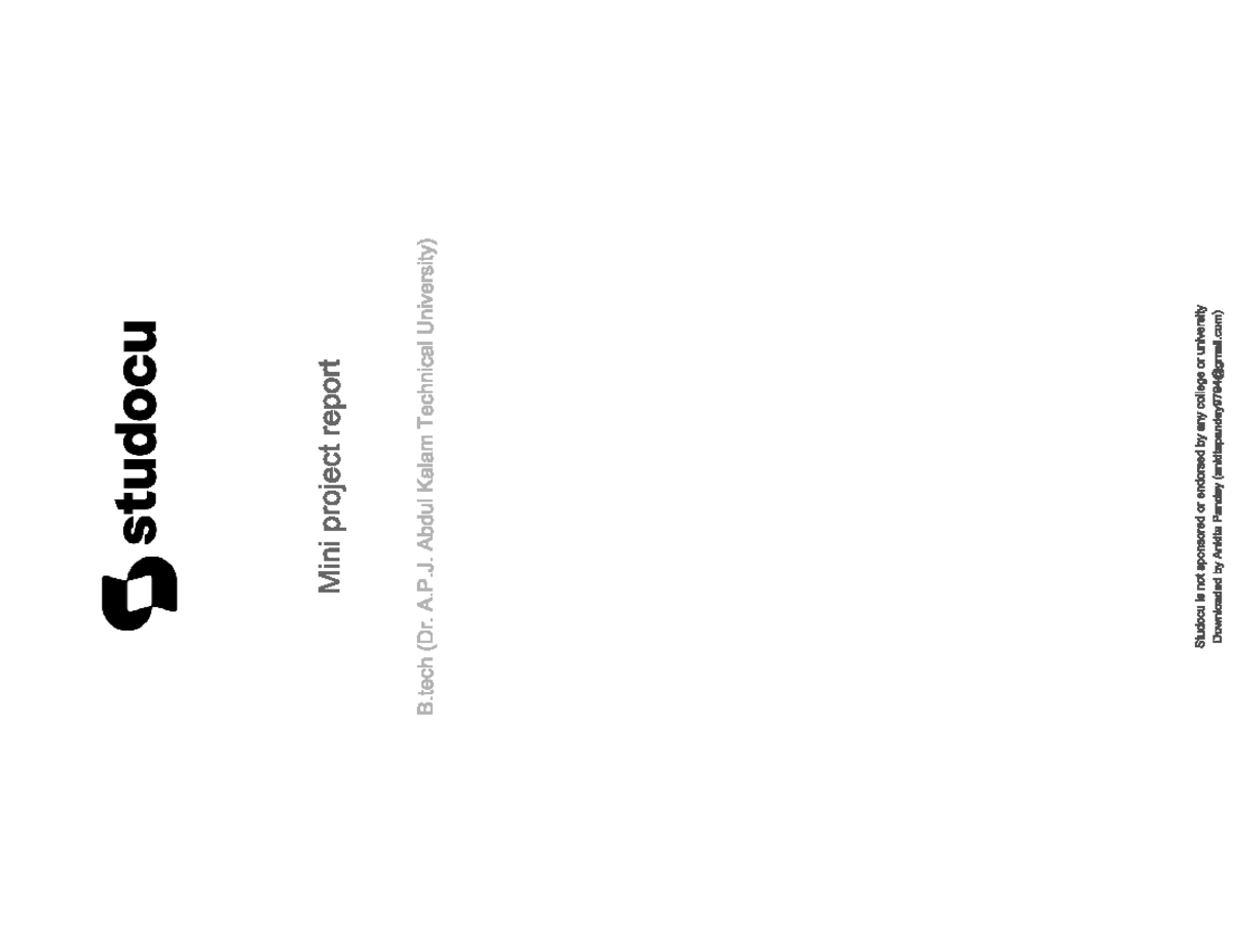 Miniproject - Nothing - Bsc - Studocu