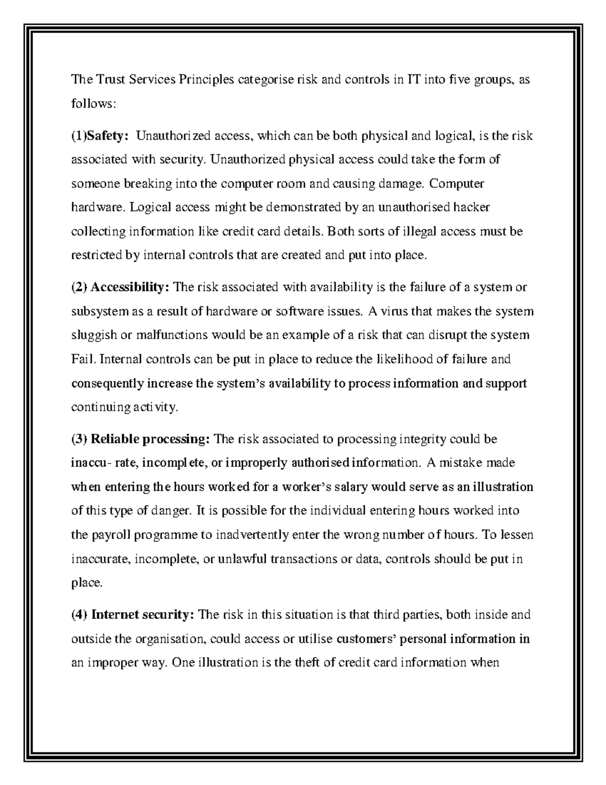 Accounting information systems 37 - The Trust Services Principles ...
