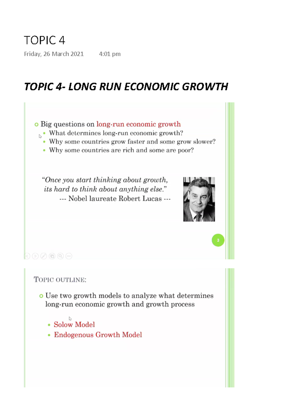 Topic 4 Intermediate Macroeconomics Lecture Notes And Powerpoint Slides Topic 4 Long Run