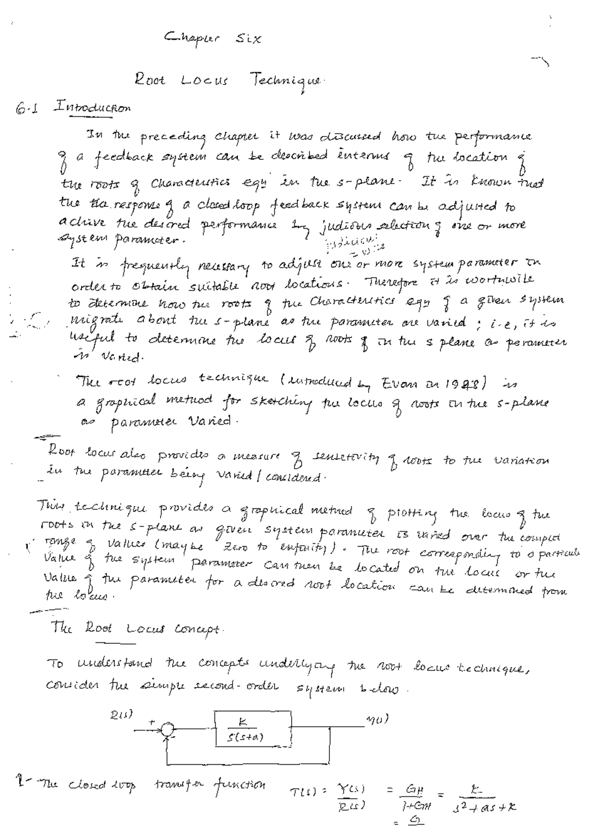 Chapter 6 Root locus techniques - Electrical engineering - Studocu