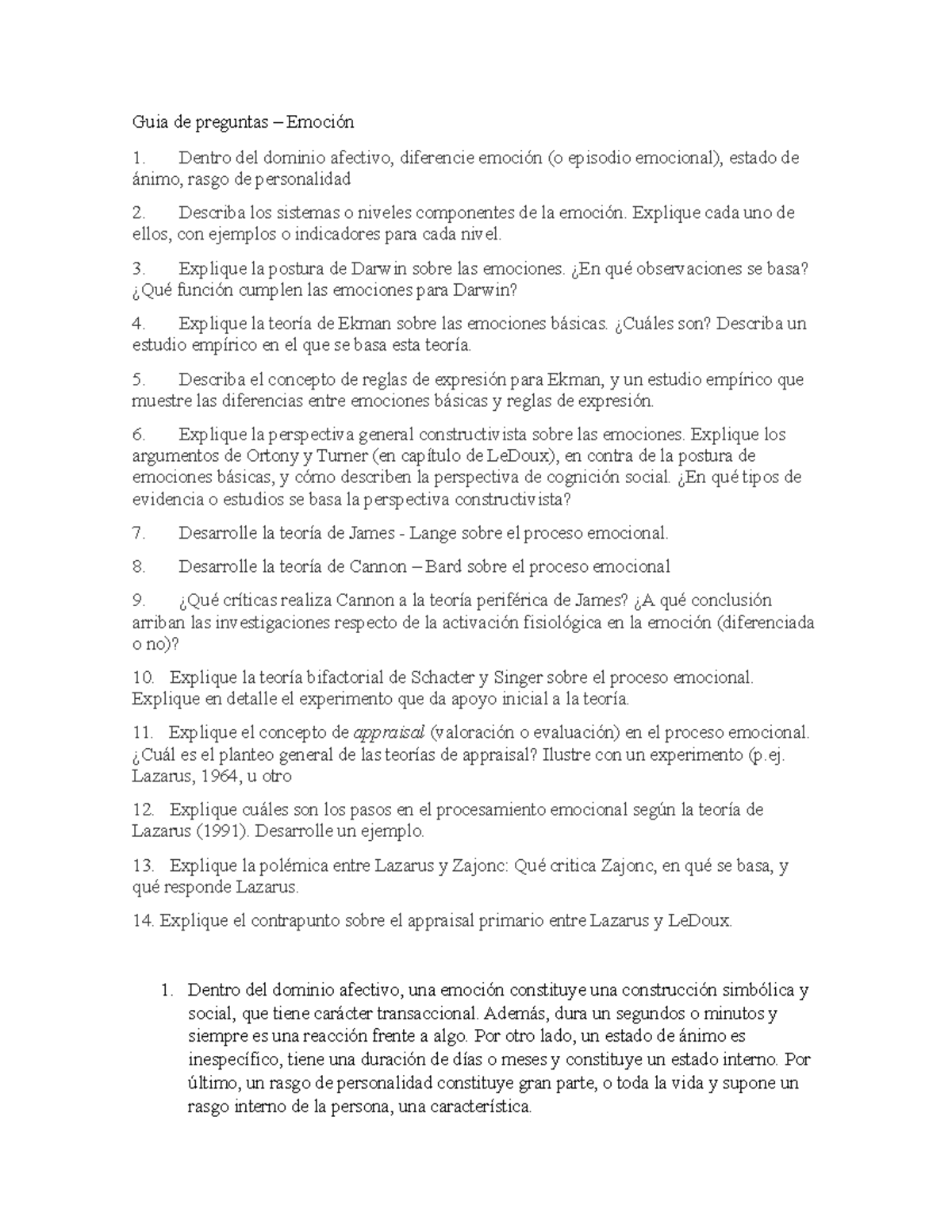 Guia de preguntas emocion - Guia de preguntas – Emoción Dentro del ...