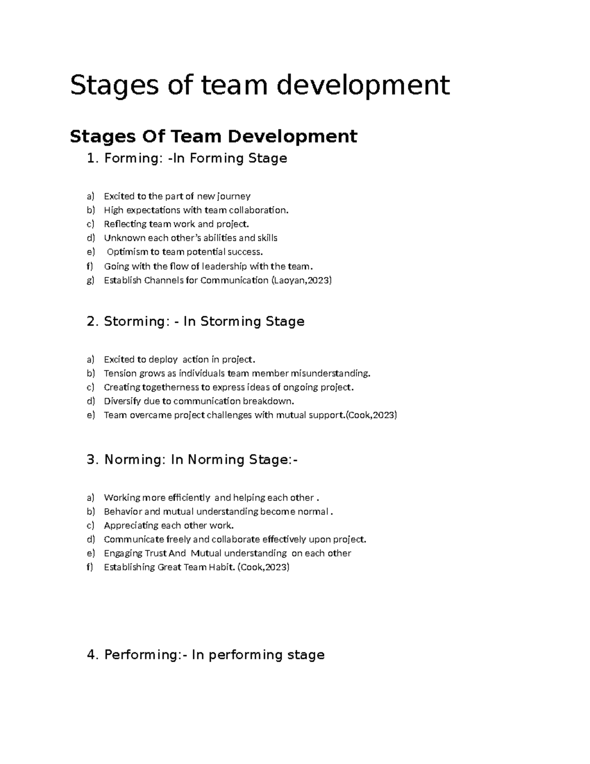 Stages of team development - Stages of team development Stages Of Team ...