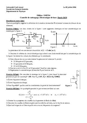 Chapitre 1 Généralités sur l'électronique de base - Chapitre I ...