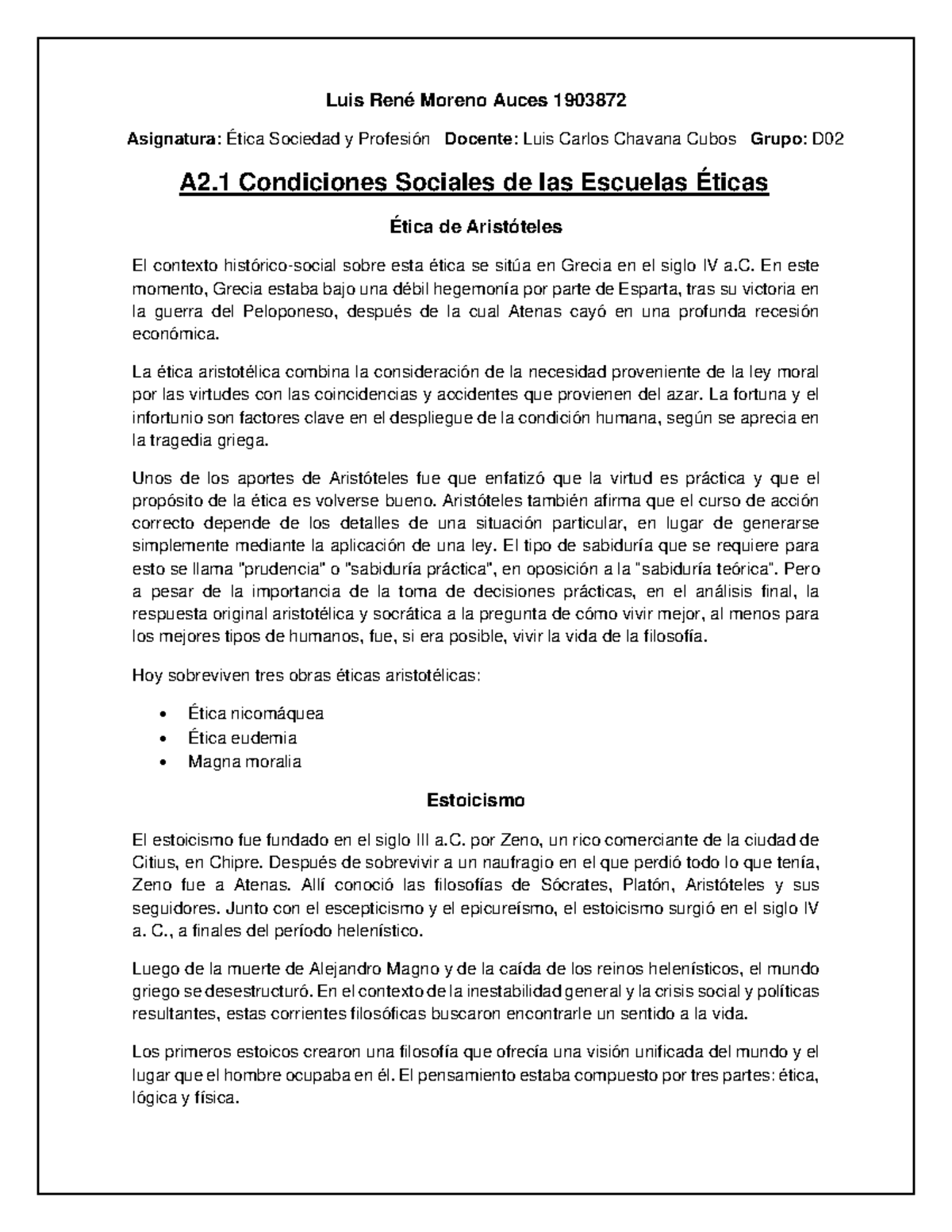 A2 1 Escuelas eticas - Actividades Nexus - Luis René Moreno Auces ...