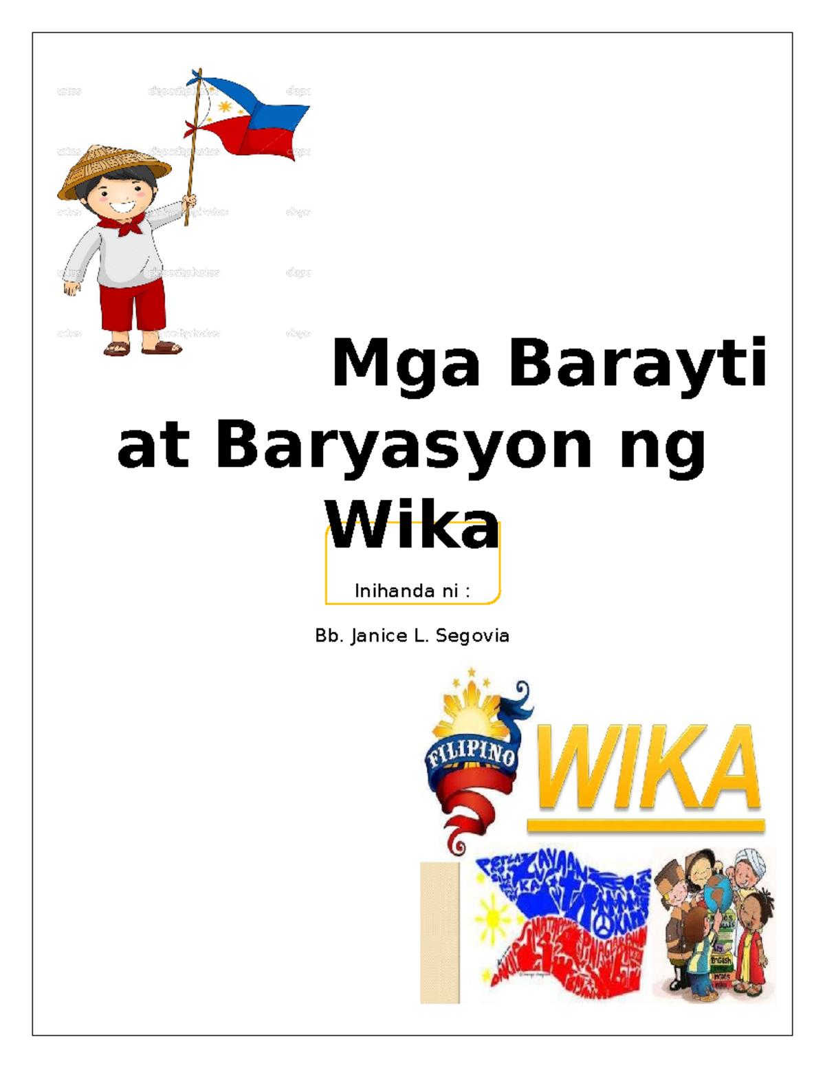 Barayti-ms - This is a module only - Mga Barayti at Baryasyon ng Wika ...