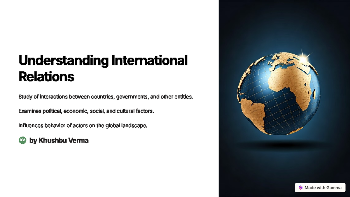 Understanding-International-Relations - Political Science honours ...