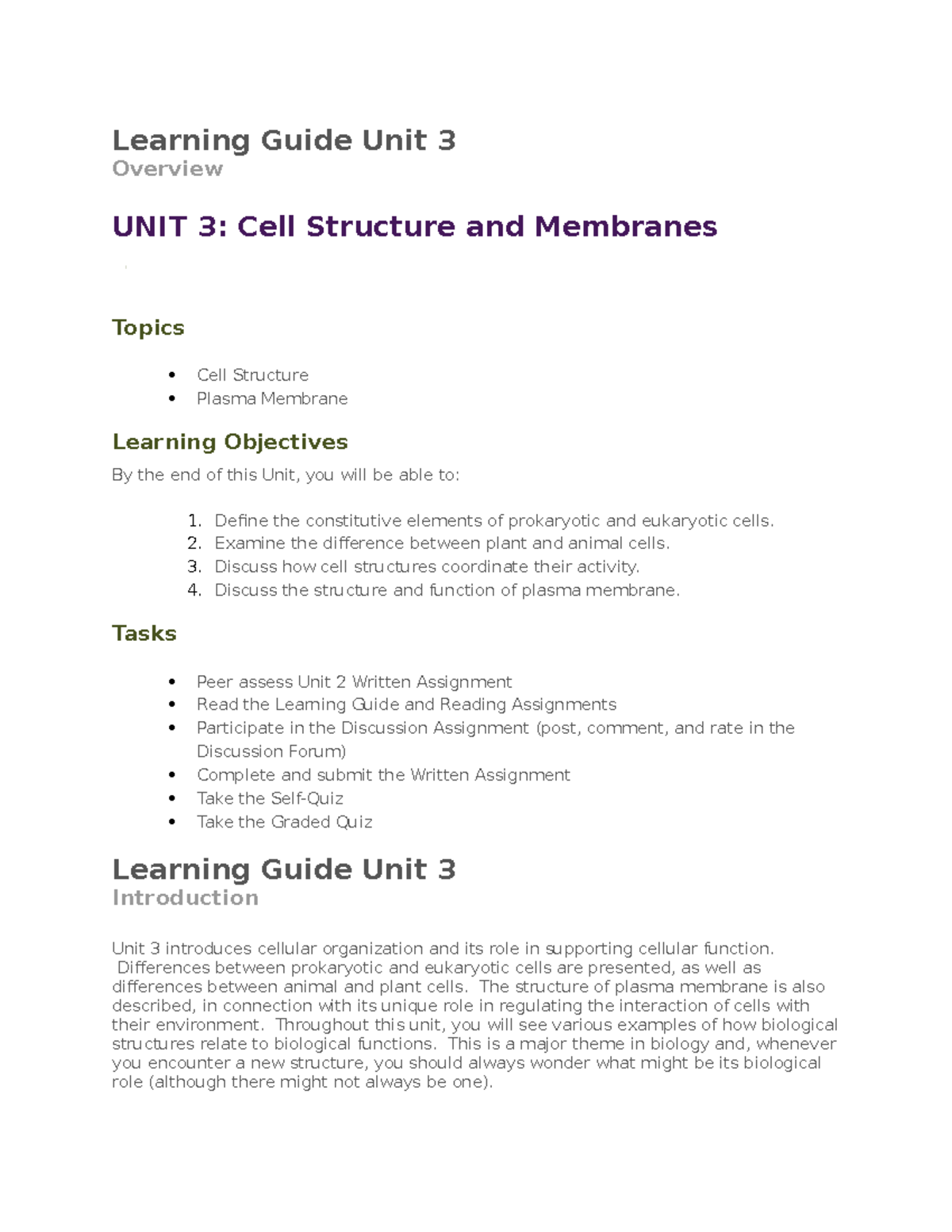 Learning Guide Unit 3 BIO - BIOL 1121 - UoPeople - Studocu