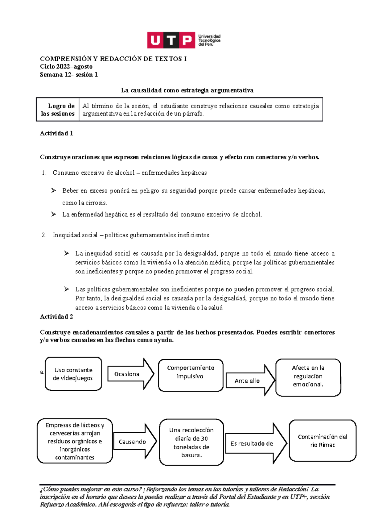 S12.s1 La causalidad como estrategia discursiva (comprensión de textos ...