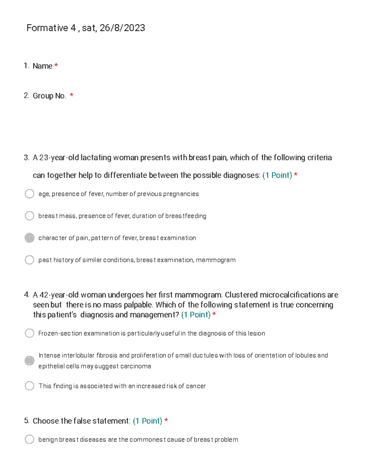 Ans Formative 4 , sat, 26 8 2023 - Formative 4 , sat, 26 / 8 / 2023 age ...