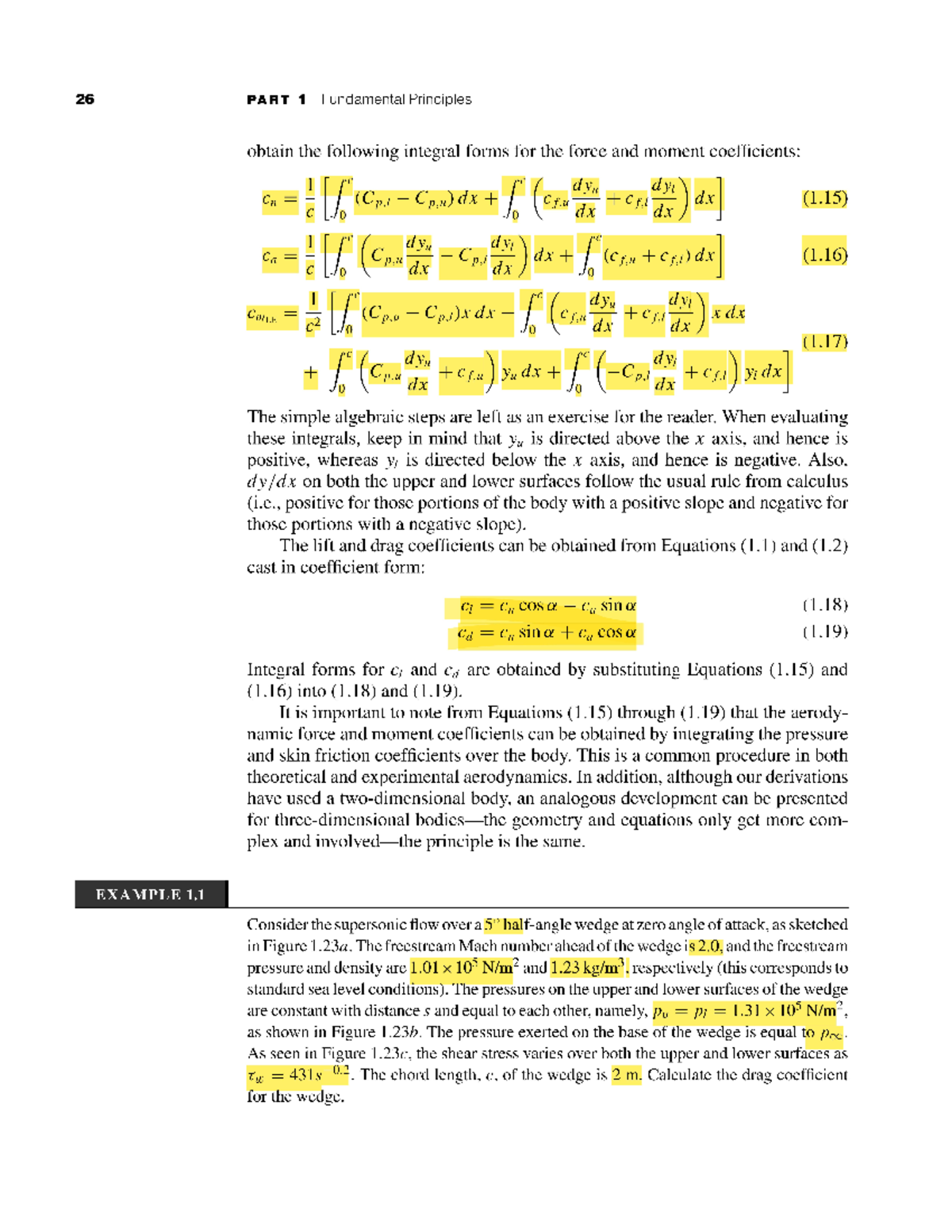 51 2 - these are notes from aerodynamics book highlighted equations and ...