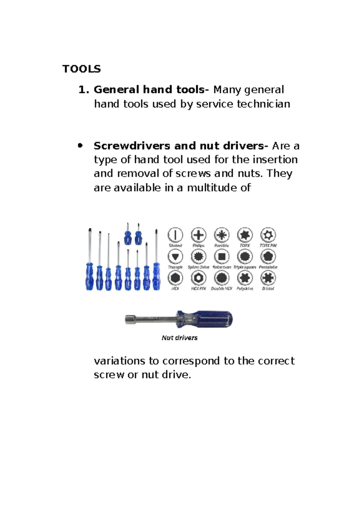 HVAC - Hvac tools - TOOLS General hand tools- Many general hand tools ...