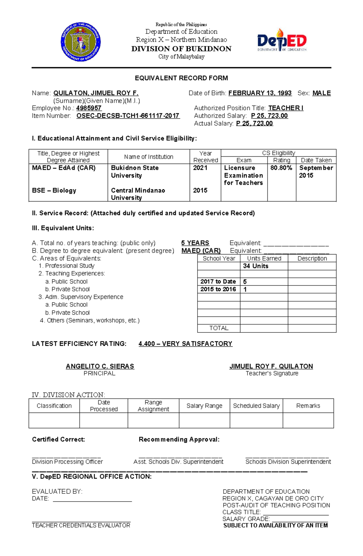 ERF-New-Form - For ERF - Republic of the Philippines Department of ...
