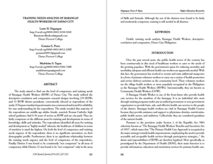 Knowledge and Competence of BHWS - Volume 14, Issue 1, 2020 Knowledge ...