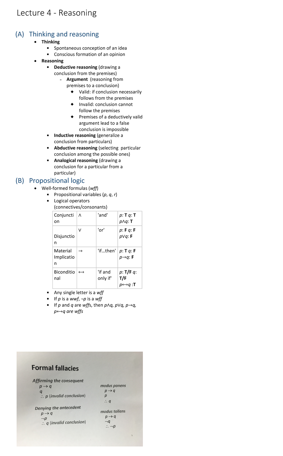 Lecture 4 - Reasoning - Studocu