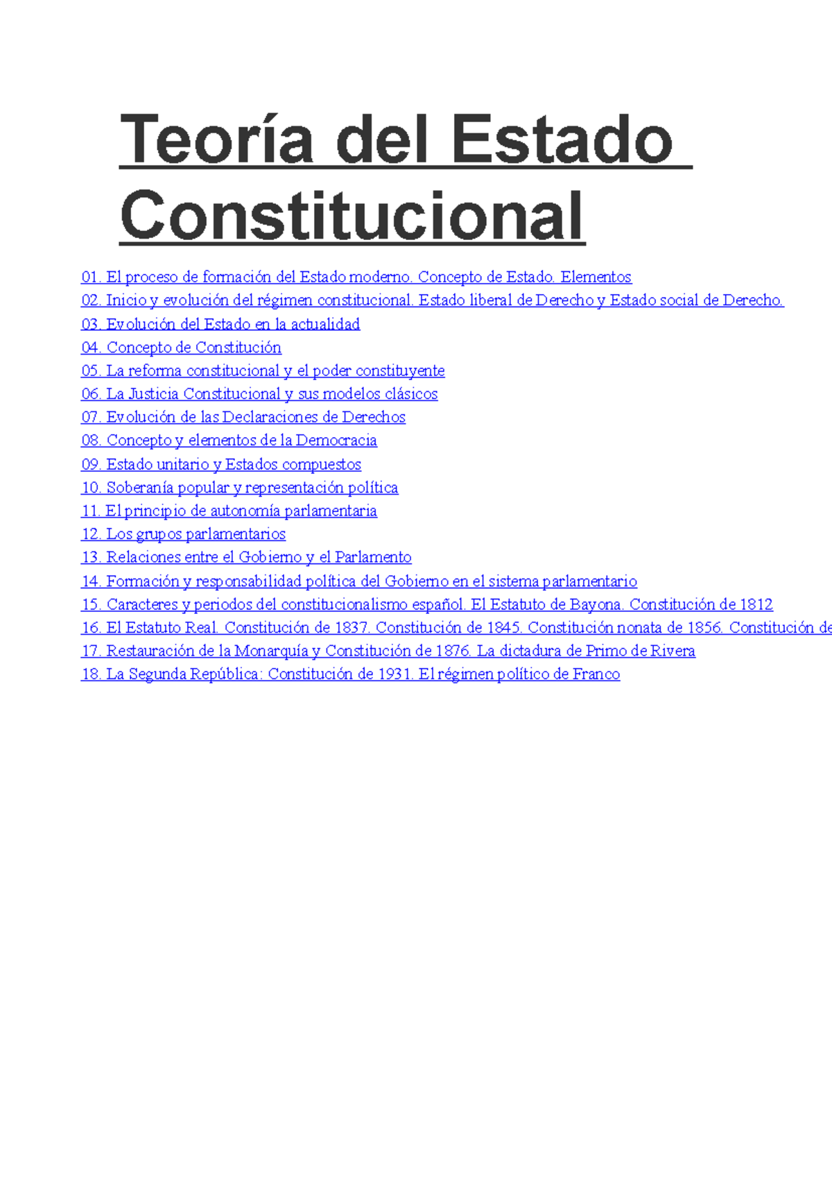 Teoría del estado constitucional - Teoría del Estado Constitucional El ...