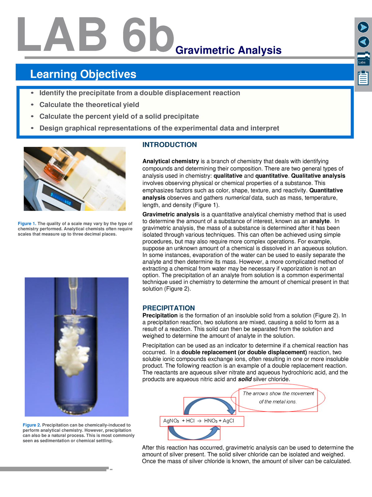 06b Gravimetric Analysis Introduction Spr24 - LAB 6b Gravimetric Analysis Figure 1. The quality ...