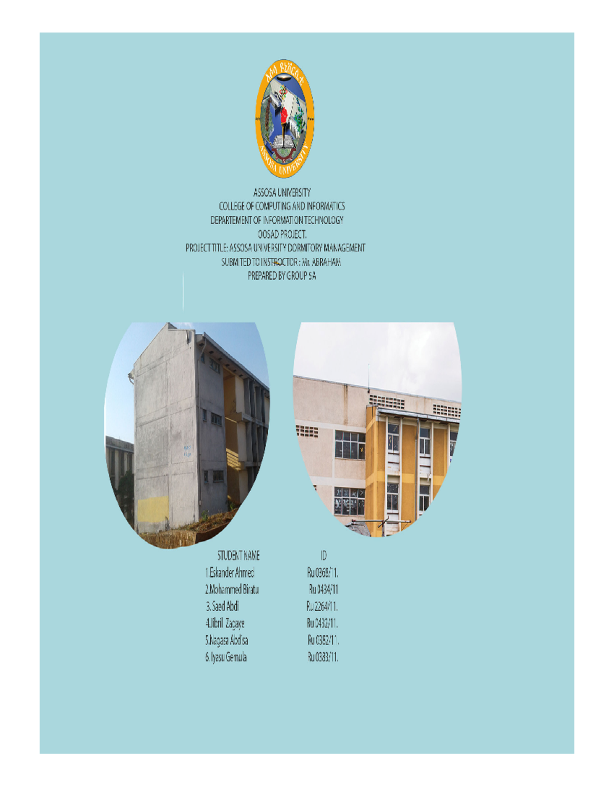 2019 ASU Dormitory Management Projects S-1 - Fundamentals of Database Systems - Studocu