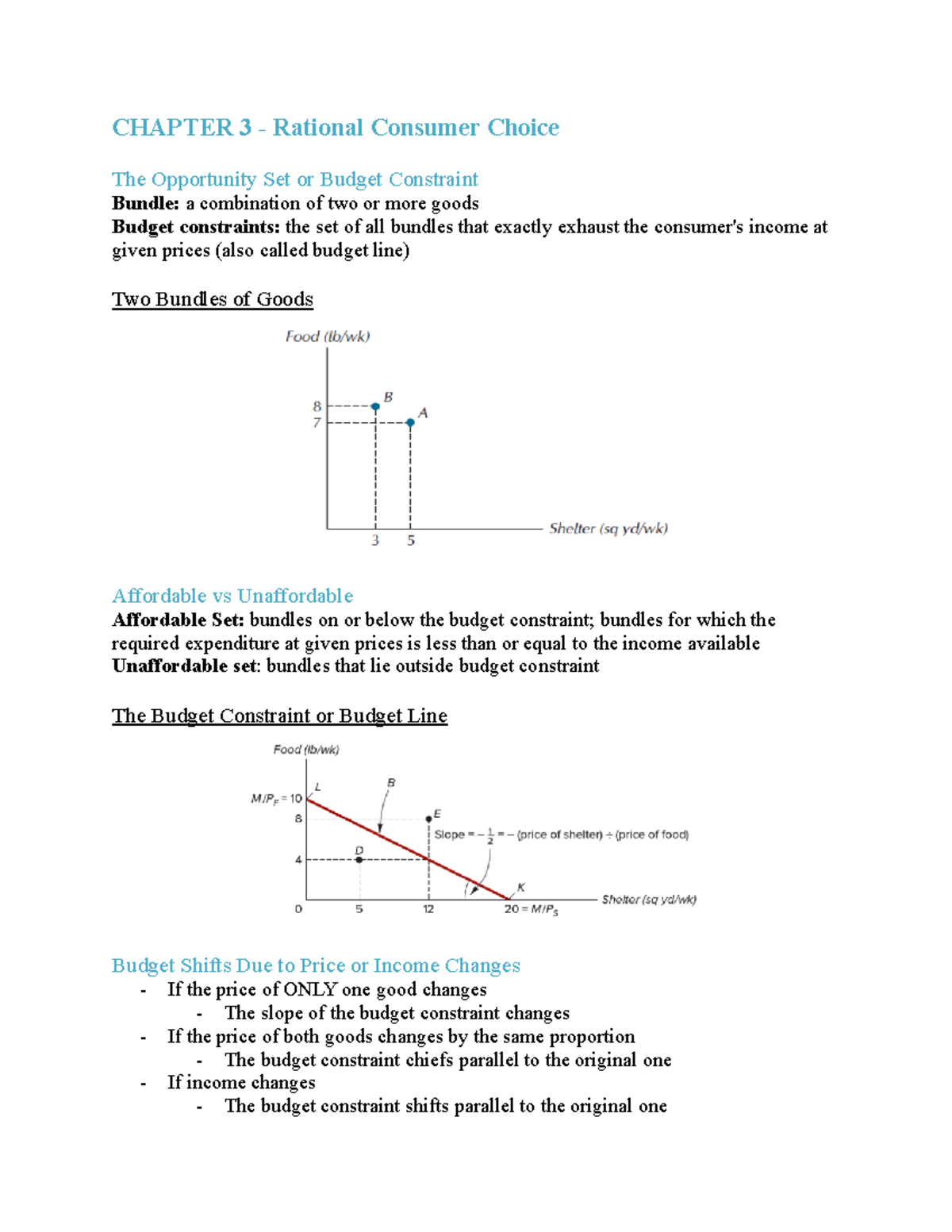 Chapter 3 - Rational Consumer Choice - CHAPTER 3 - Rational Consumer ...