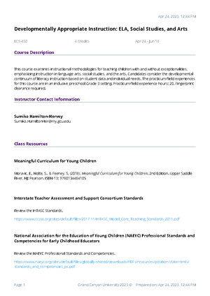 ELA paper - Integrating ELA and the Arts in Early Childhood Education ...