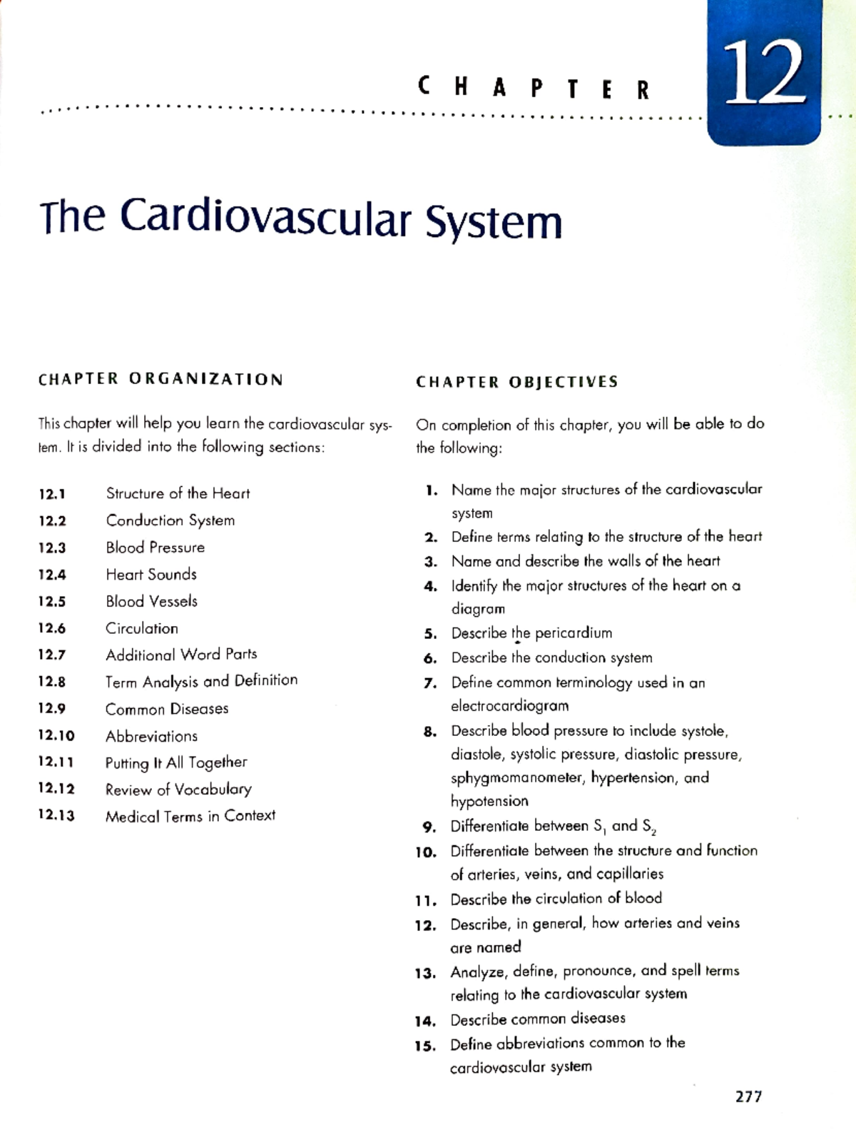 Chapter 12 - Cardiovascular - Studocu