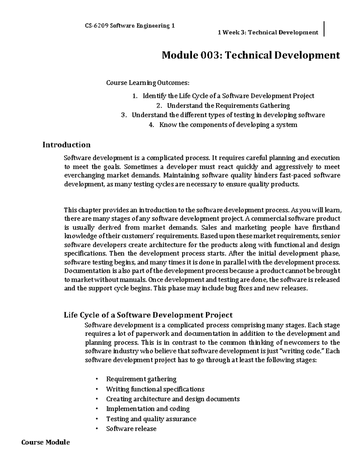 Week003-Module - I don't know the name of the teacher. - 1 Week 3 ...