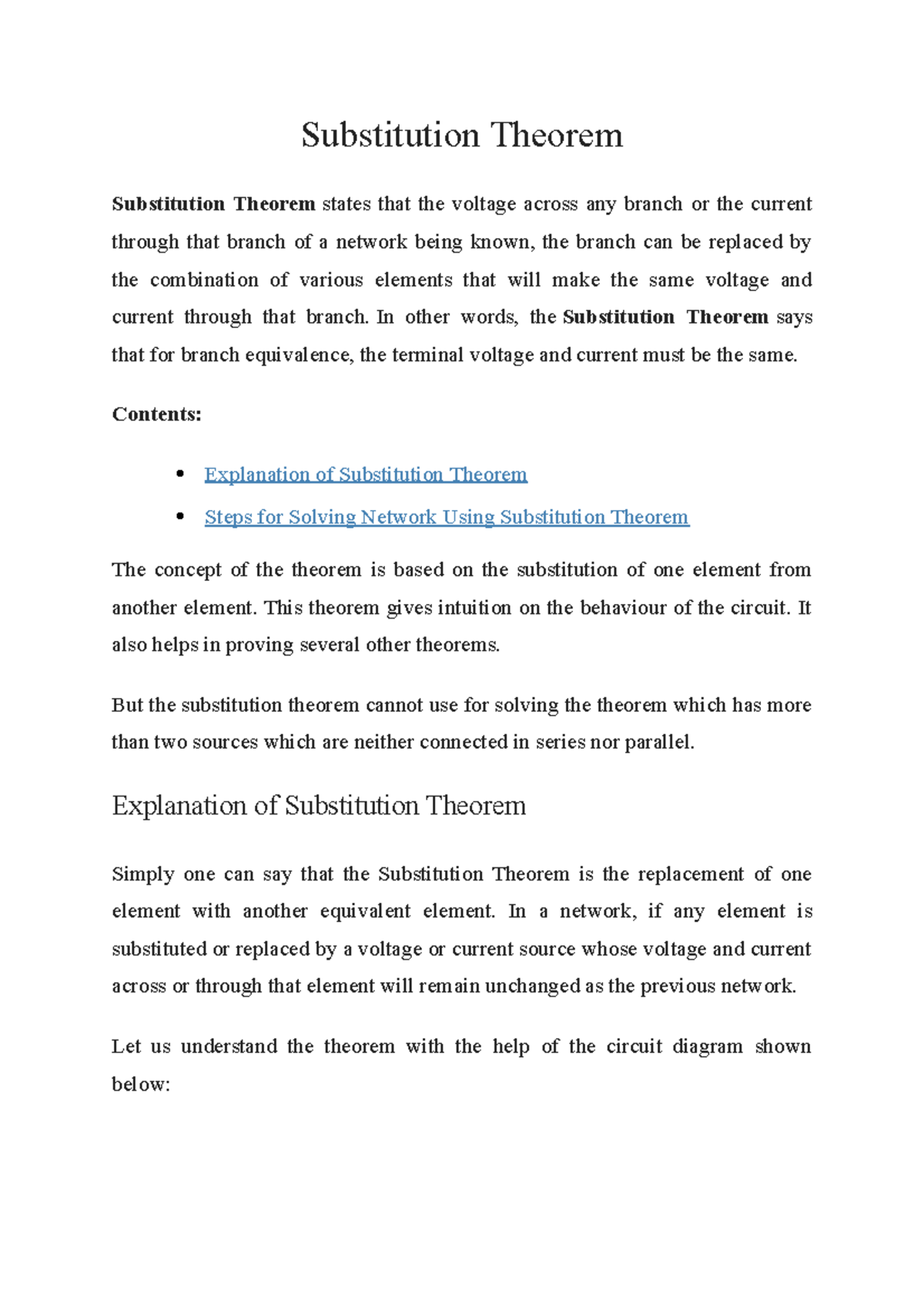 Substitution Theorem - It's tutorial work - Substitution Theorem ...