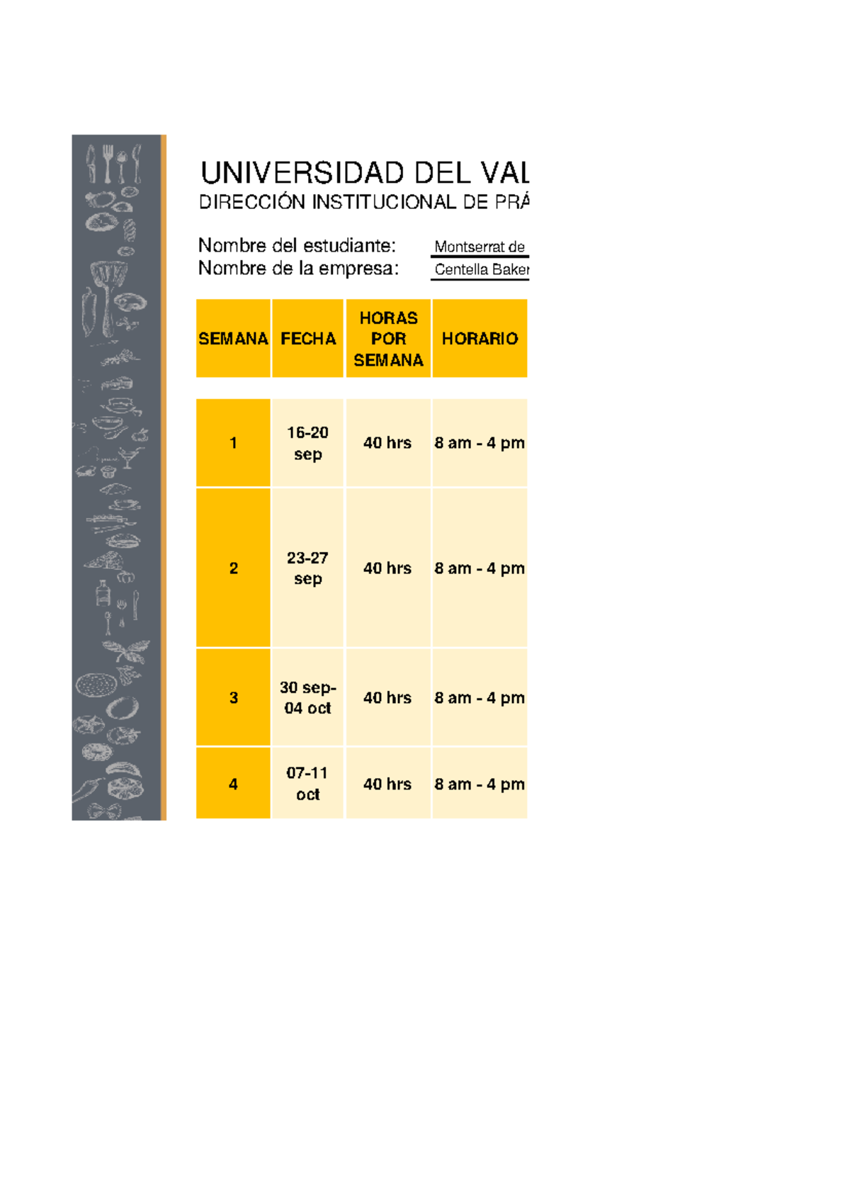 A4 MDR PP1 - bitacora - UNIVERSIDAD DEL VALLE DE MÉXICO DIRECCIÓN INSTITUCIONAL DE PRÁCTICAS ...