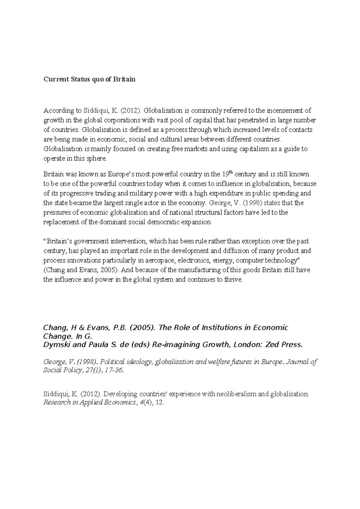 Current Status quo of Britain - Current Status quo of Britain According ...