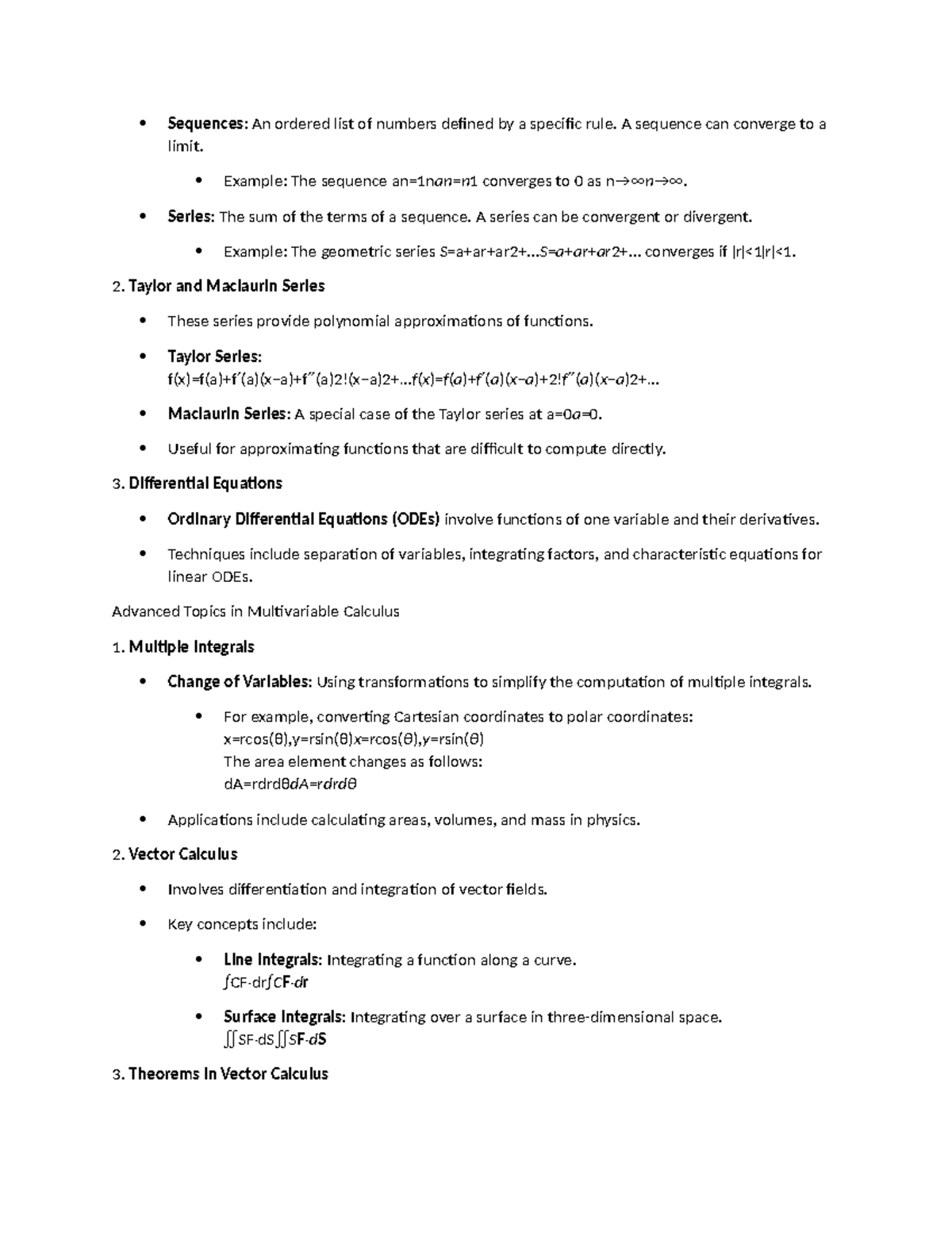 Calculus 3 - Sequences: An ordered list of numbers defined by a ...