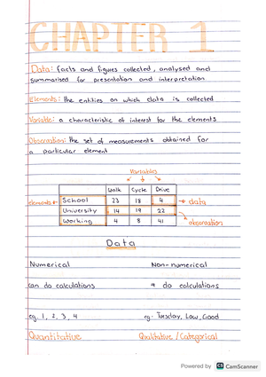 STK 120- Chapter 1 - NOTES FOR STK 120 BUT CAN ALSO APPLY FOR BIOMETRY ...