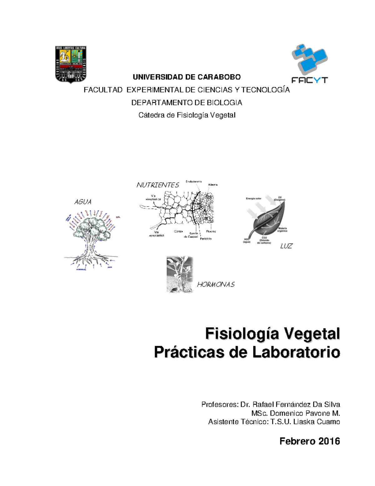Guia Fisio Vegetal 2016-1 - FFiissiioollooggííaa VVeeggeettaall P ...