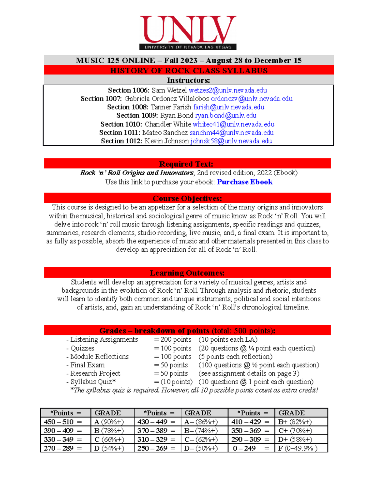 MUS 125 Online Syllabus Fall 2023 - MUSIC 125 ONLINE – Fall 2023 ...