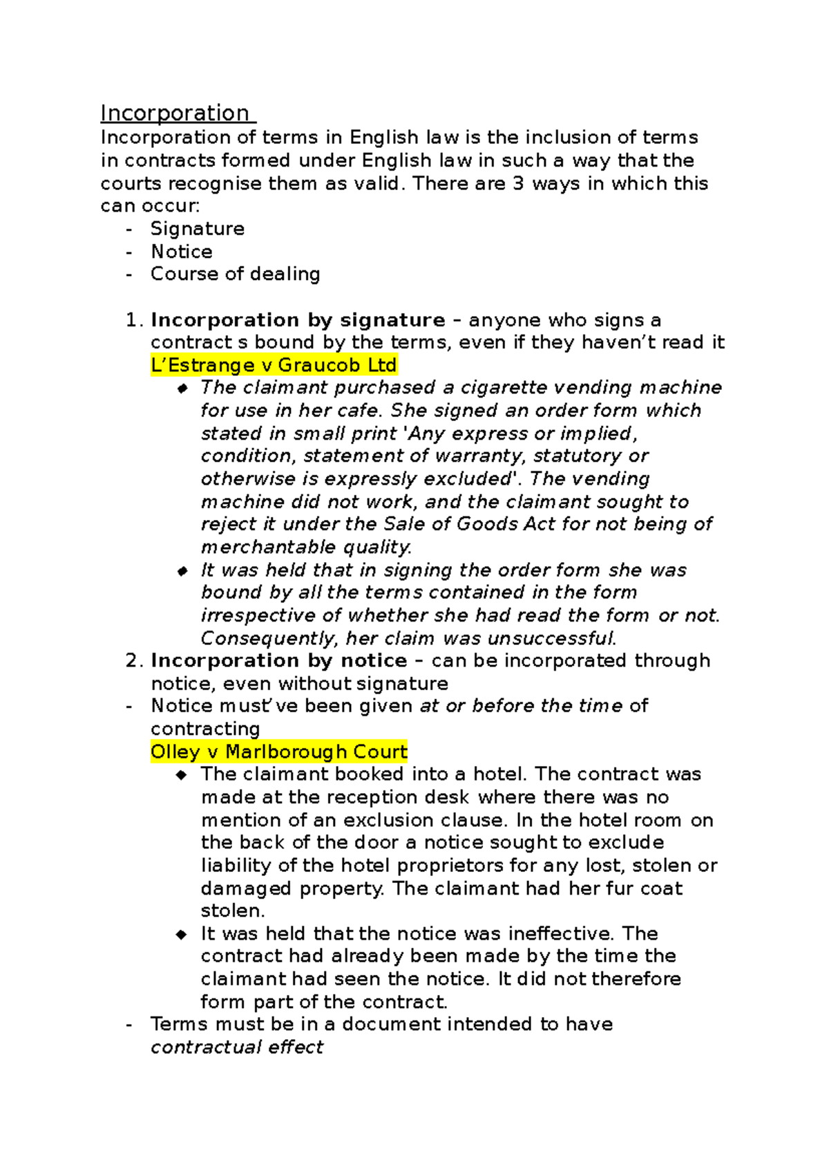 Incorporation and Third Party rights - Incorporation Incorporation of ...