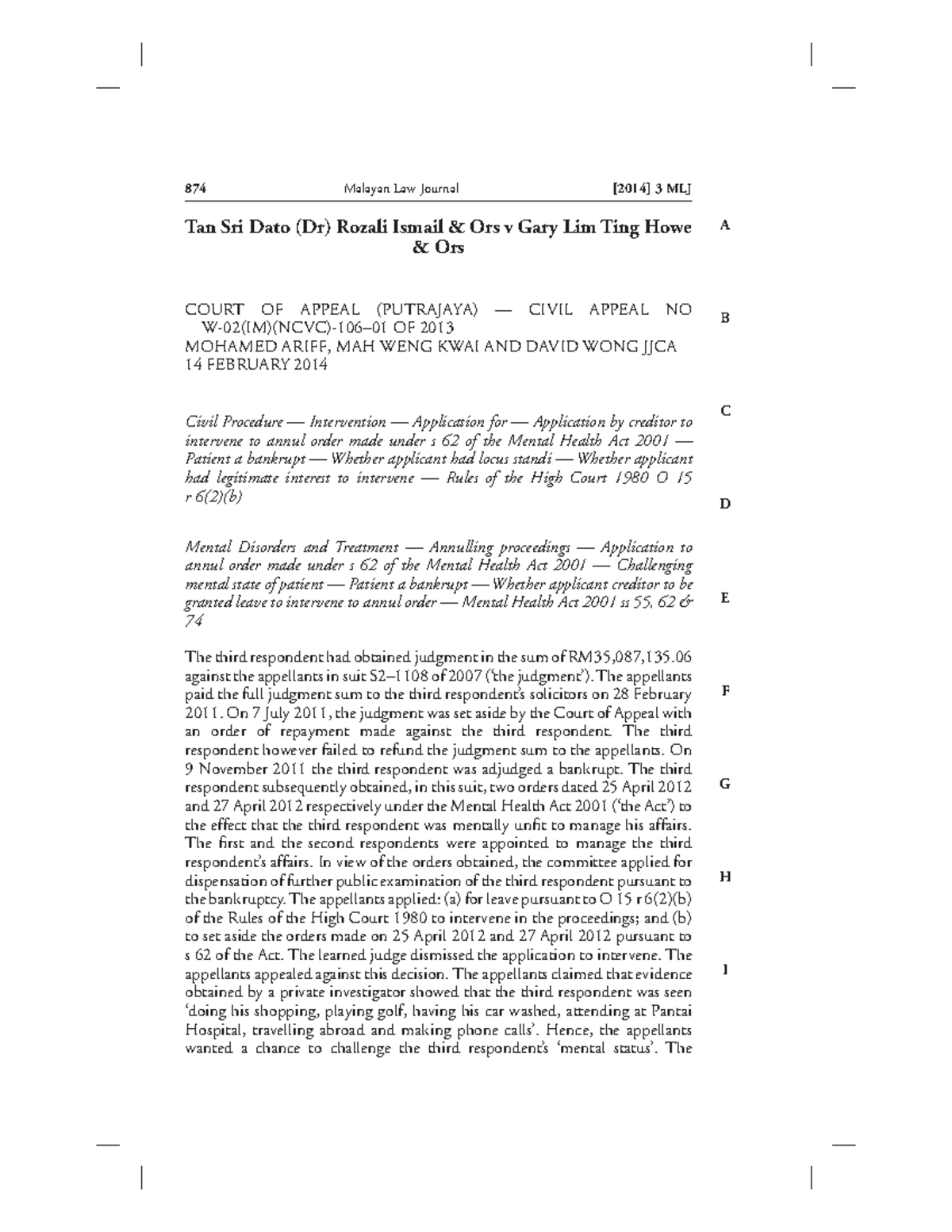 13. Tan Sri Dato (Dr) Rozali Ismail & Ors v Gary Lim Ting Howe & Ors ...